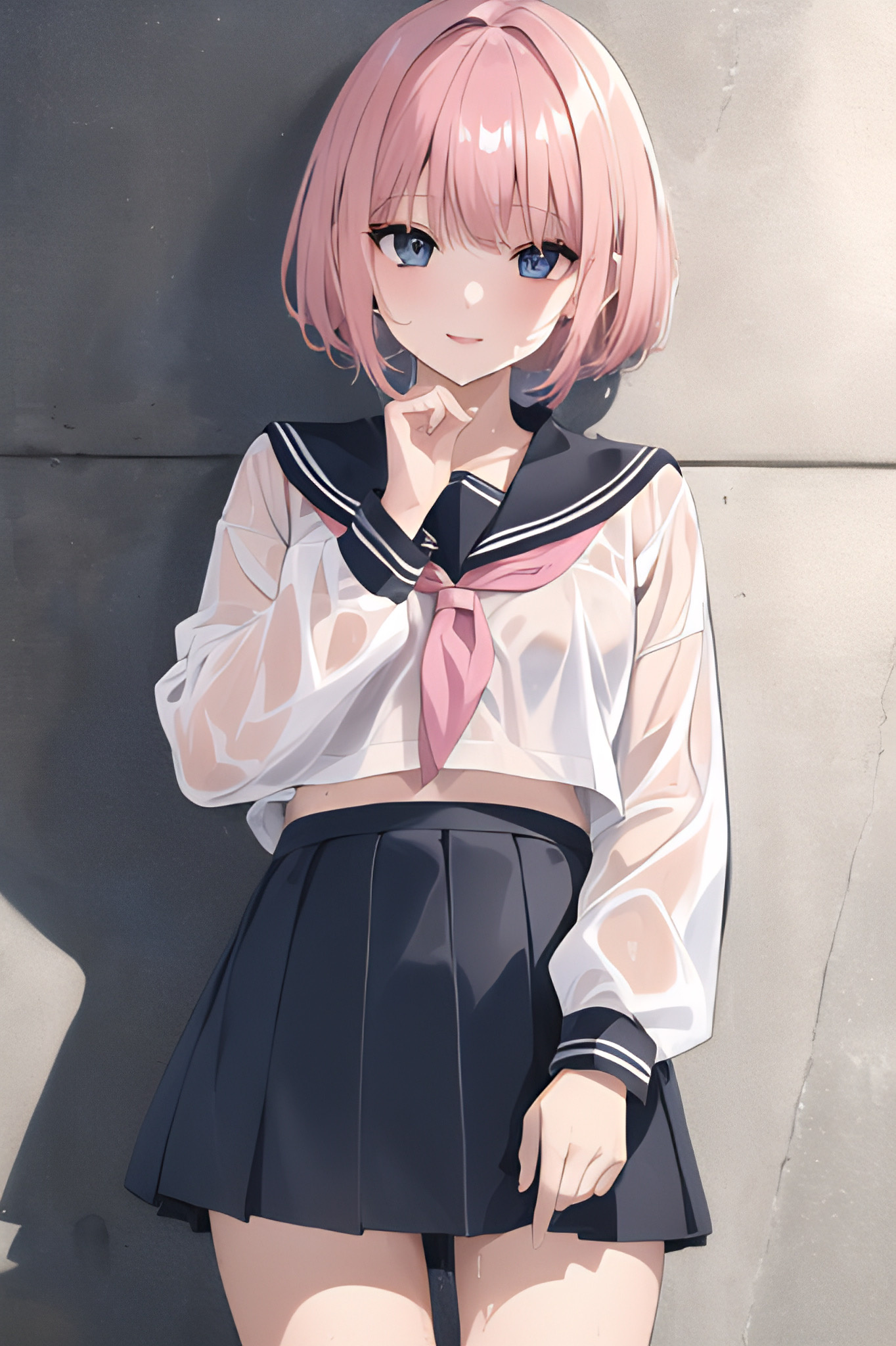 大雨で濡れてしまいました☔️ | mito310 | イロミライ（ベータ）-iromirai-AIイラスト・AIフォト・AIグラビア専用の投稿サイト-