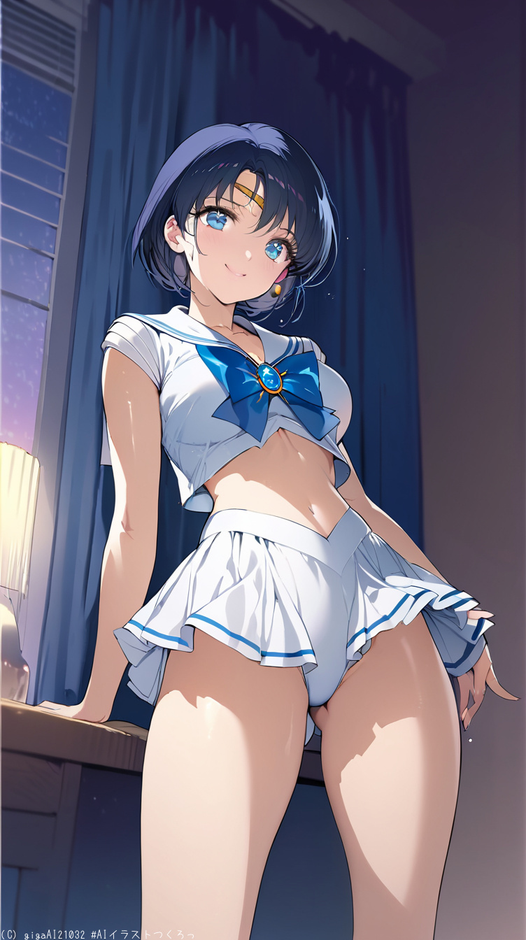 セーラーマーキュリー♡ | ゃ㈒㏸︎︎︎︎giga @AIイラスト術師 | イロミライ（ベータ）-iromirai-AIイラスト・AIフォト・AIグラビア専用の投稿サイト-