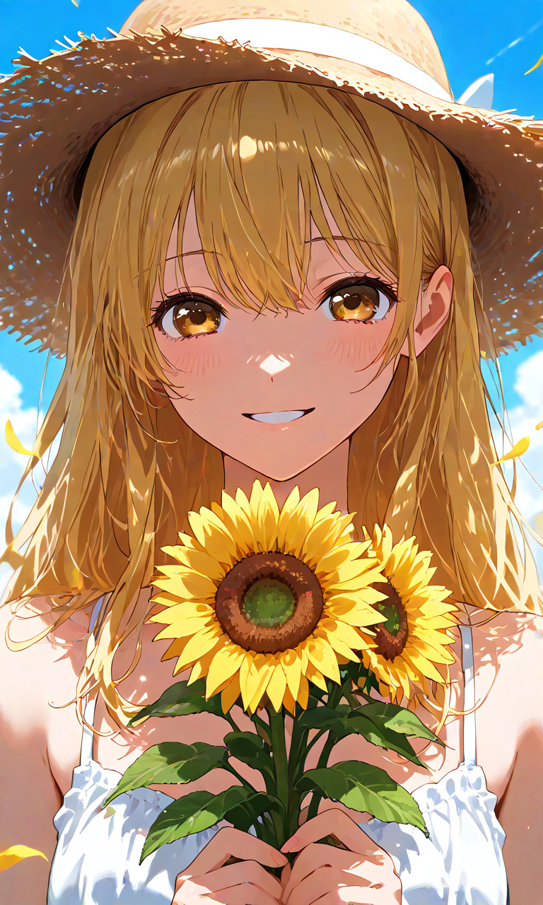 ひまわり娘 | ゃ㈒㏸︎︎︎︎giga @AIイラスト術師 | イロミライ（ベータ）-iromirai-AIイラスト・AIフォト・AIグラビア専用の投稿サイト-