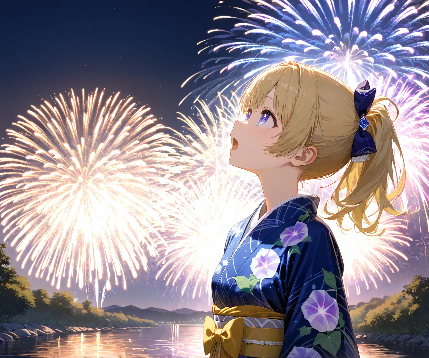 花火に夢中な君に夢中 | 画楽多 | イロミライ（ベータ）-iromirai-AIイラスト・AIフォト・AIグラビア専用の投稿サイト-