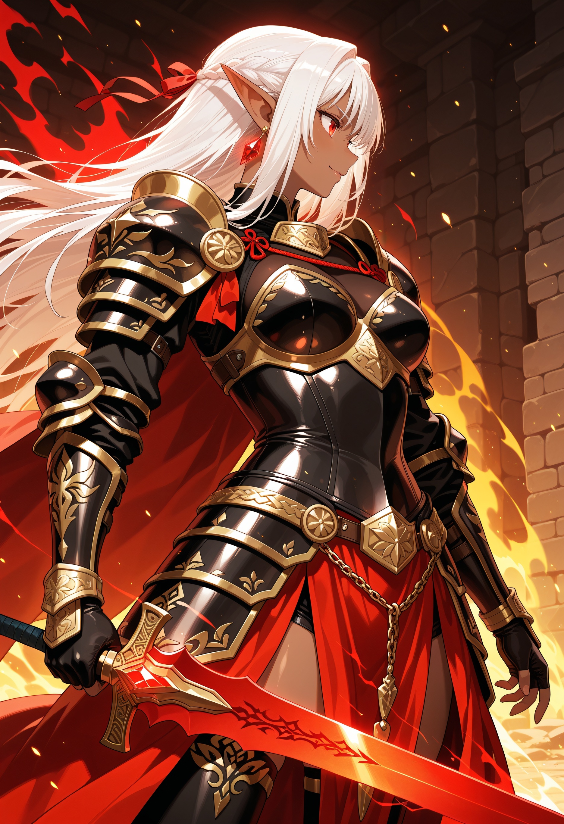 ダークエルフ騎士 | poruru | イロミライ（ベータ）-iromirai-AIイラスト・AIフォト・AIグラビア専用の投稿サイト-