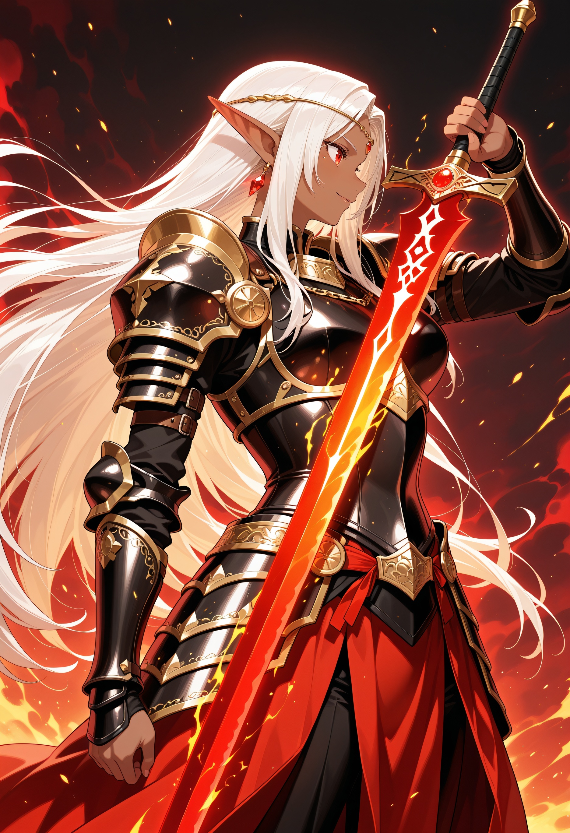 ダークエルフ騎士 | poruru | イロミライ（ベータ）-iromirai-AIイラスト・AIフォト・AIグラビア専用の投稿サイト-